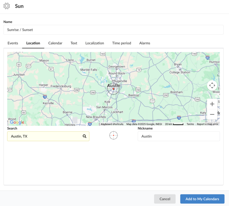 Add Sunrise and Sunset Times to Google Calendar